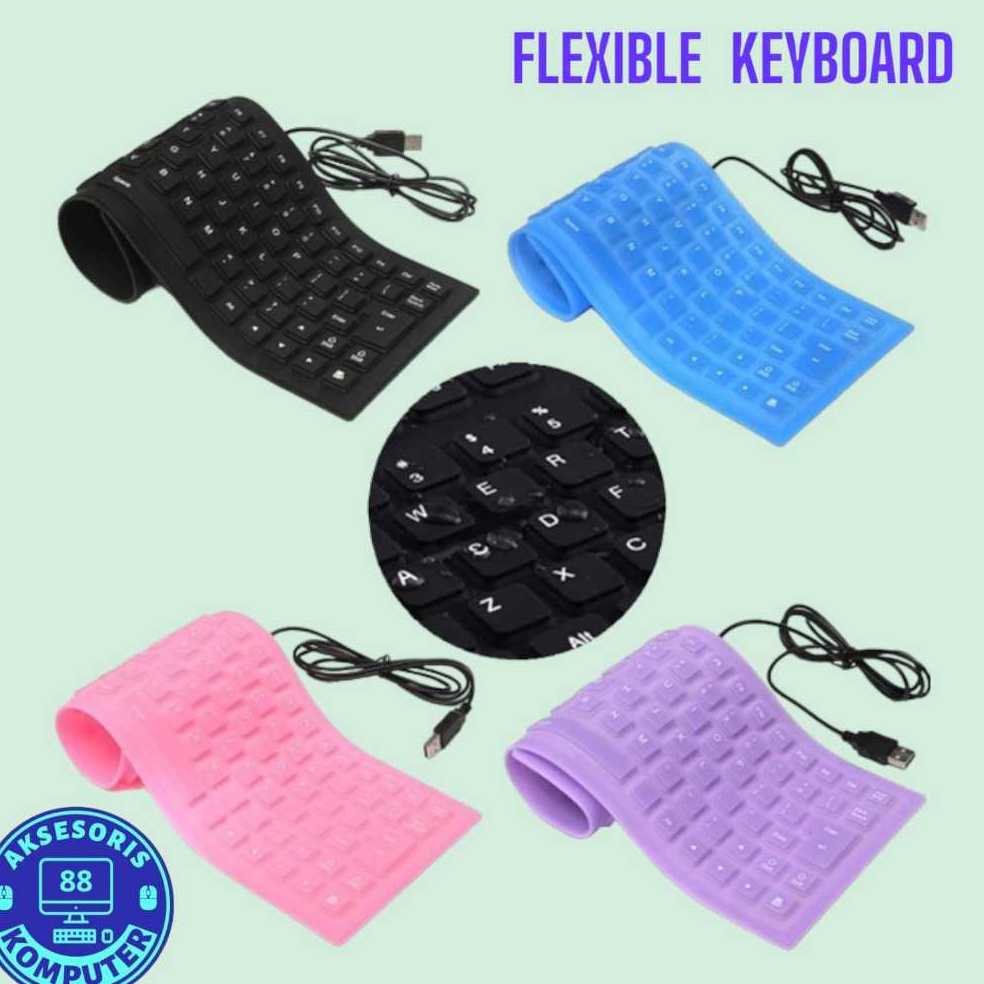 Jual KEYBOARD FLEXIBLE KEYBOARD FLEKSIBLE USB KEYBOARD POTABLE KEYBOARD ...