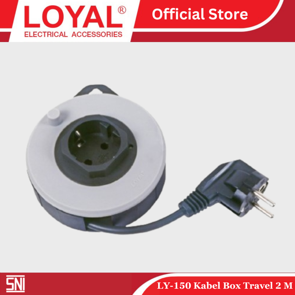 Jual LOYAL Kabel Roll Travel Mini 1 Lubang Colokan 2 Meter LY-150 ...