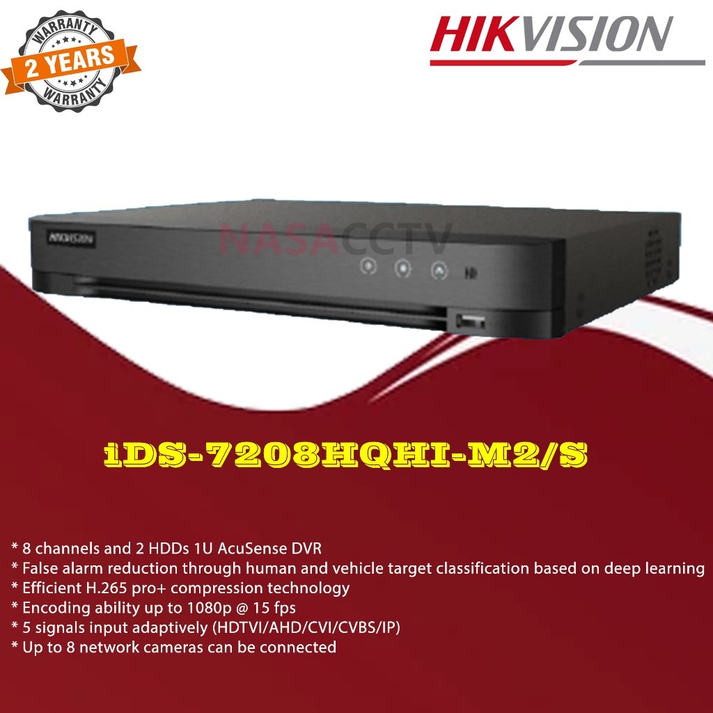 Jual HIKVISION DVR CCTV iDS-7208HQHI-M2/S | Shopee Indonesia