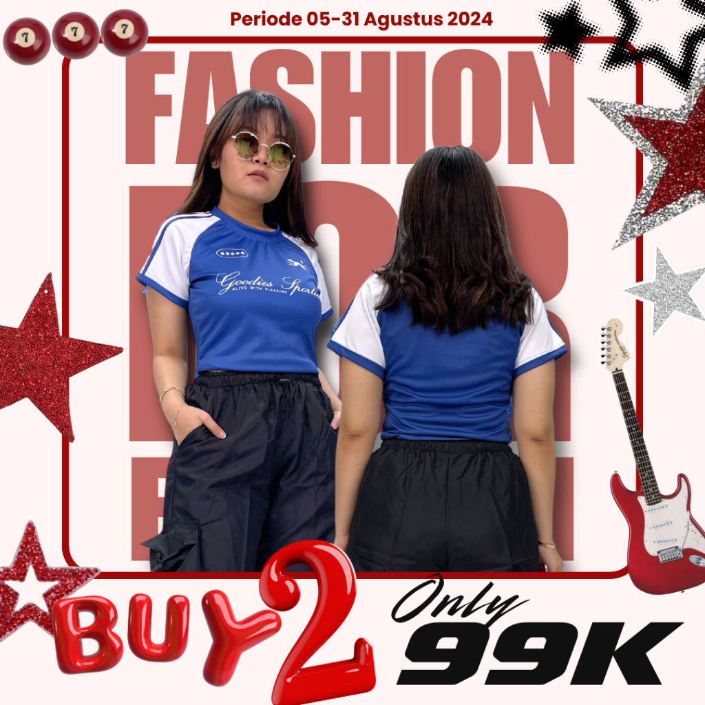 Jual ⁠Crop Top Tee Y2K Korea Goodies | 777 Studio Crop Top - Crop Tee ...