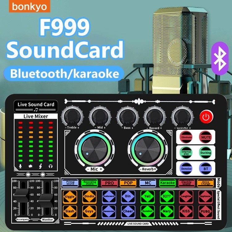 Jual MT SOUND CARD F999 SoundCard Bluetooth compatible External ...