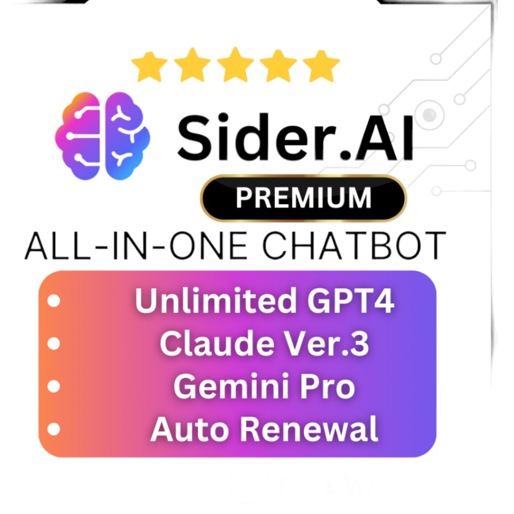 Jual KODE H63B Sider AI Premium ALL IN ONE CHATBOT ChatGPT 4 Claude AI Gemini Pro ChatPDF ...