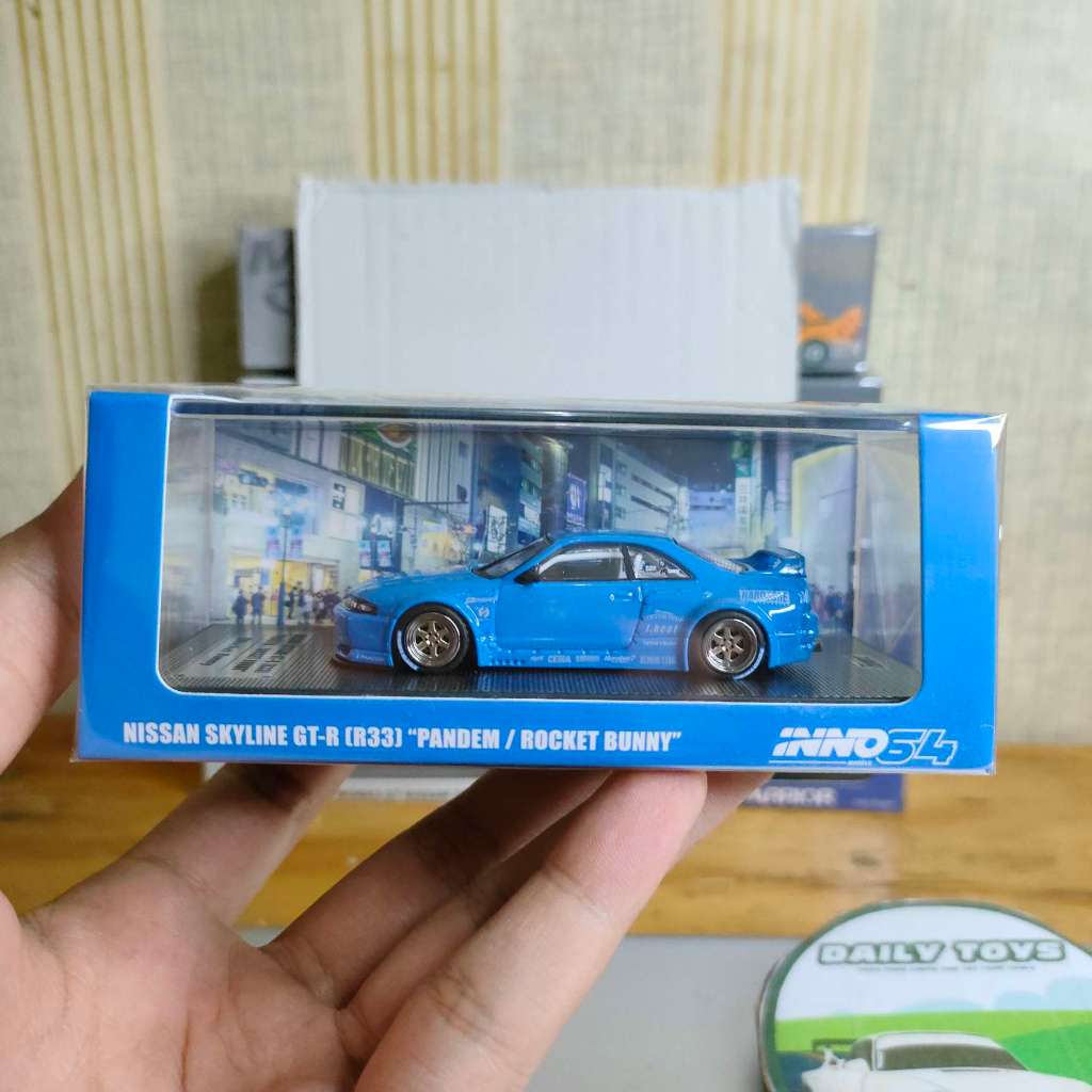 Jual Inno64 Nissan Skyline GT-R R33 Pandem / Rocket Bunny Biru | Shopee ...