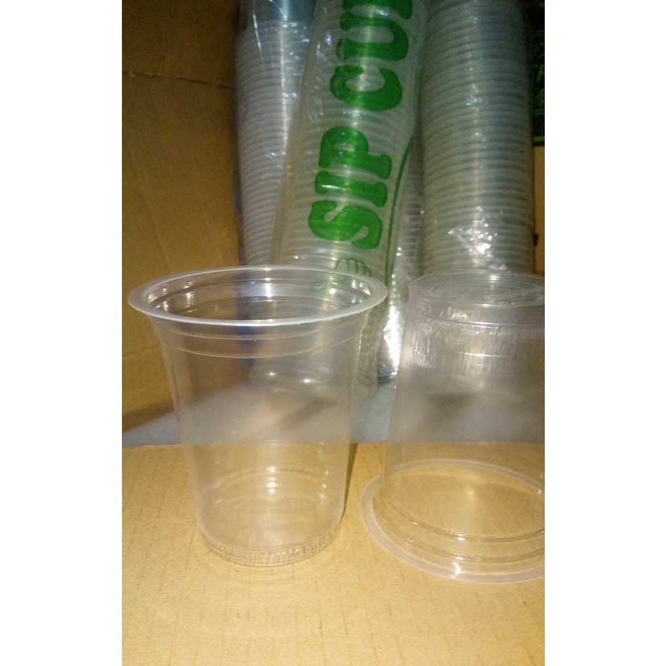 Jual 1 roll isi 50PCS GELAS PLASTIK 12OZ GELAS POP ICE GELAS PLASTIK ...
