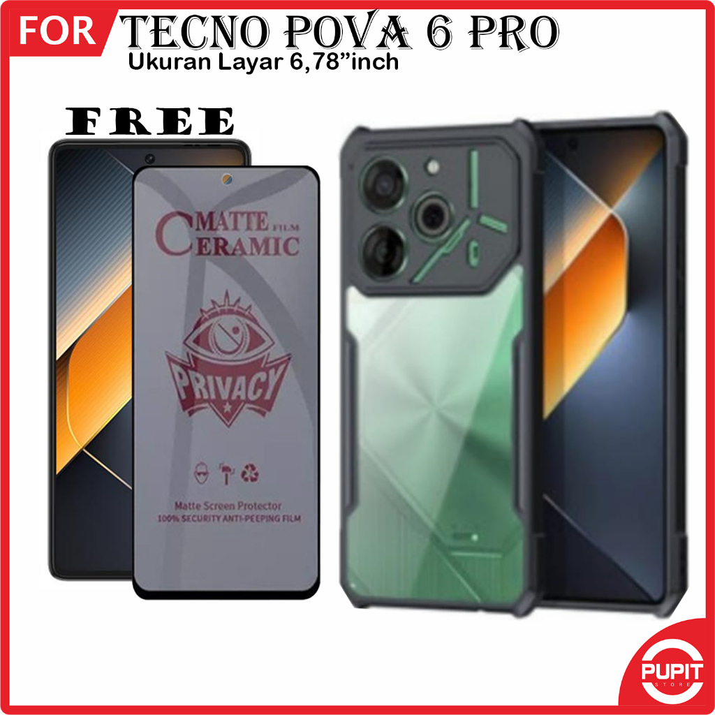 Jual Paket 2in1 Case Tecno Pova 6 6 Pro 6 Neo Softcase Shockproof Protect Camera Casing | Shopee ...