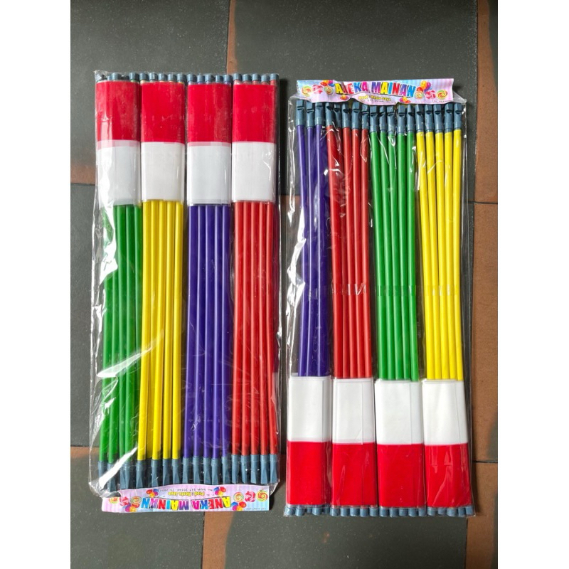 Jual Stik Bendera + Peluit isi 20 pcs / Stik Bendera Warna Warni 17 ...