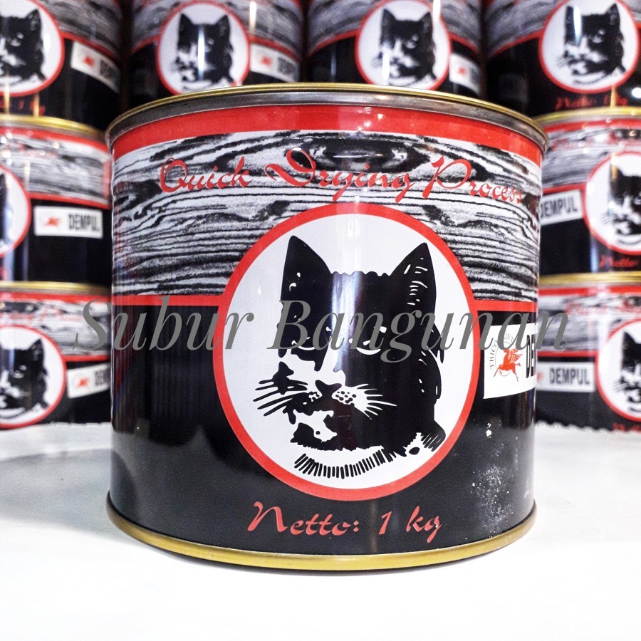 Jual Dempul Kayu Cap Kucing / Plamur Kayu Trico Paint 1 KG | Shopee ...