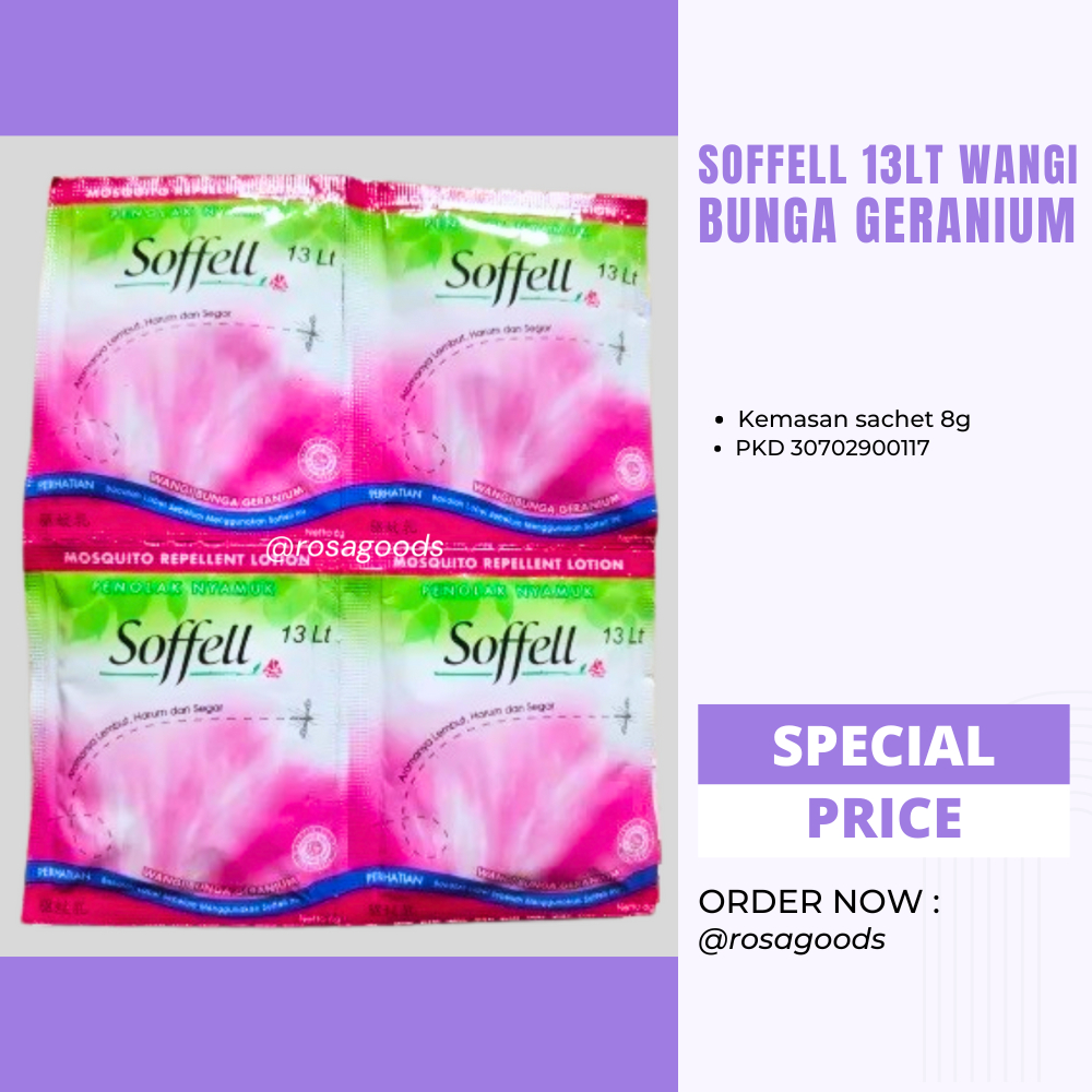 Jual Soffell Sachet 13lt Lotion Anti Nyamuk 1 Hanger Isi 24 pcs Aroma ...