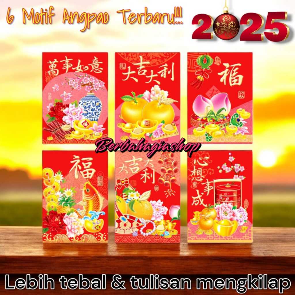 Jual Kertas Amplop Angpao Angpau Imlek Selamat Tahun Baru Chinese Ang Pao Pau Terbaru New 2025 ...