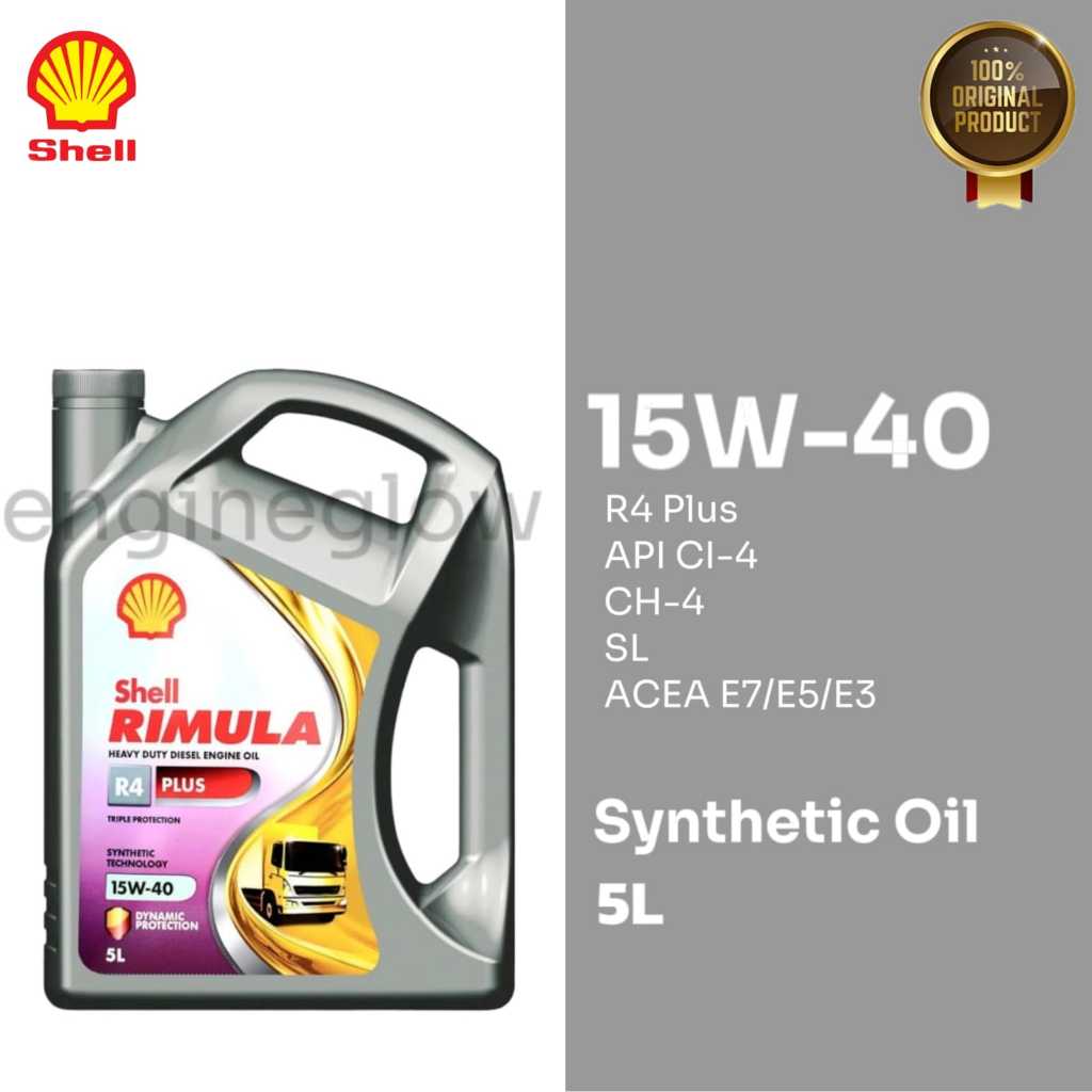 Jual Oli Mesin Diesel SHELL RIMULA R4 PLUS 15W-40 5L | Shopee Indonesia