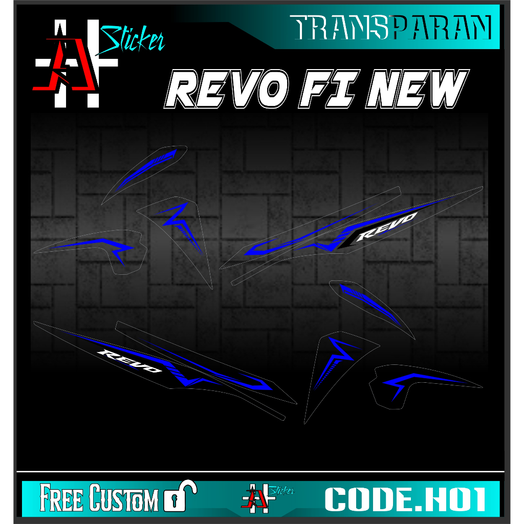 Jual STRIPING TRANSPARAN HONDA REVO FI NEW STICKER MOTIF Transparan ...