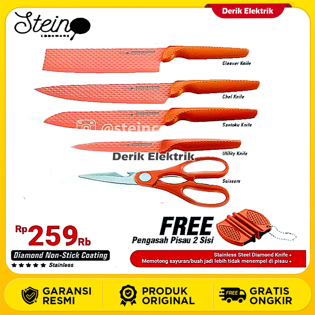 Jual STEIN COOKWARE PISAU DAPUR 6 IN 1 | Shopee Indonesia