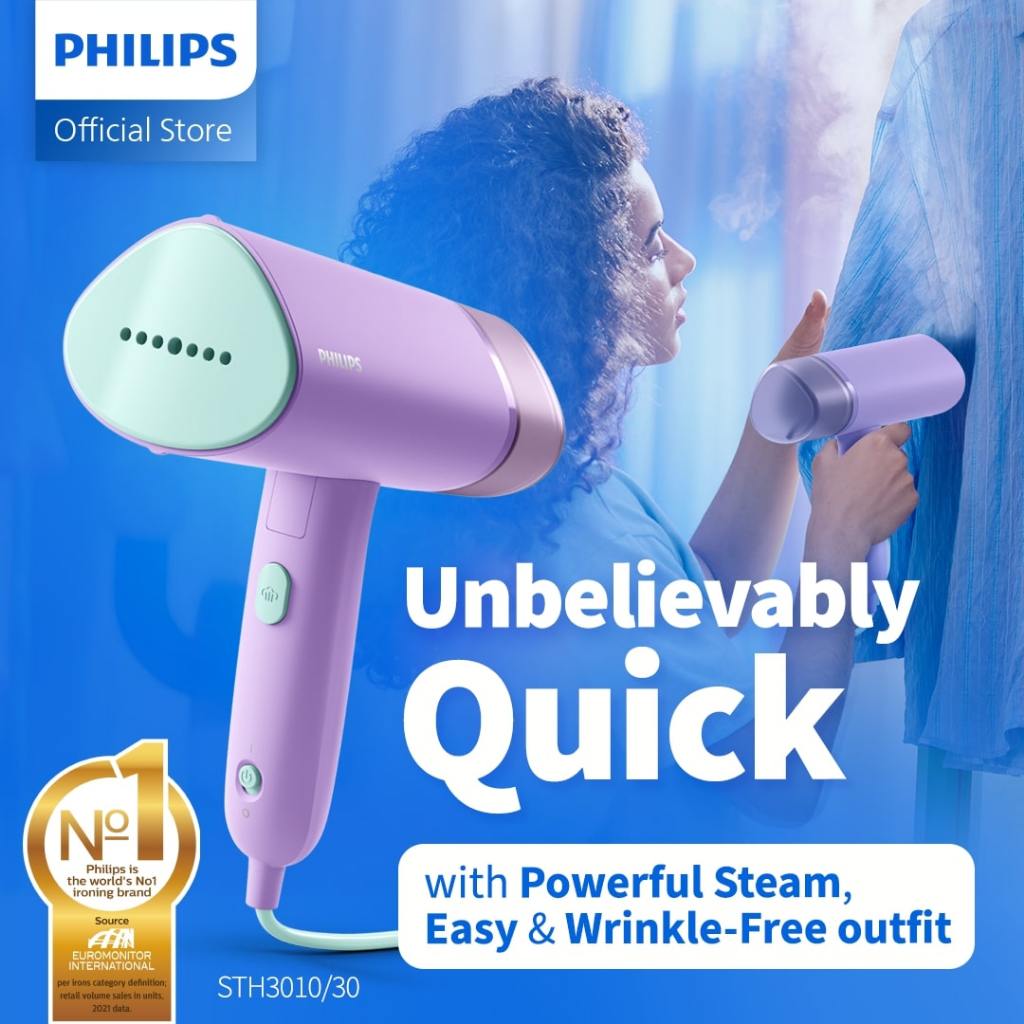 Jual Philips Handheld Steamer 3000 Series - STH3010/30 Ungu - Setrika Uap Philips Strika Uap ...