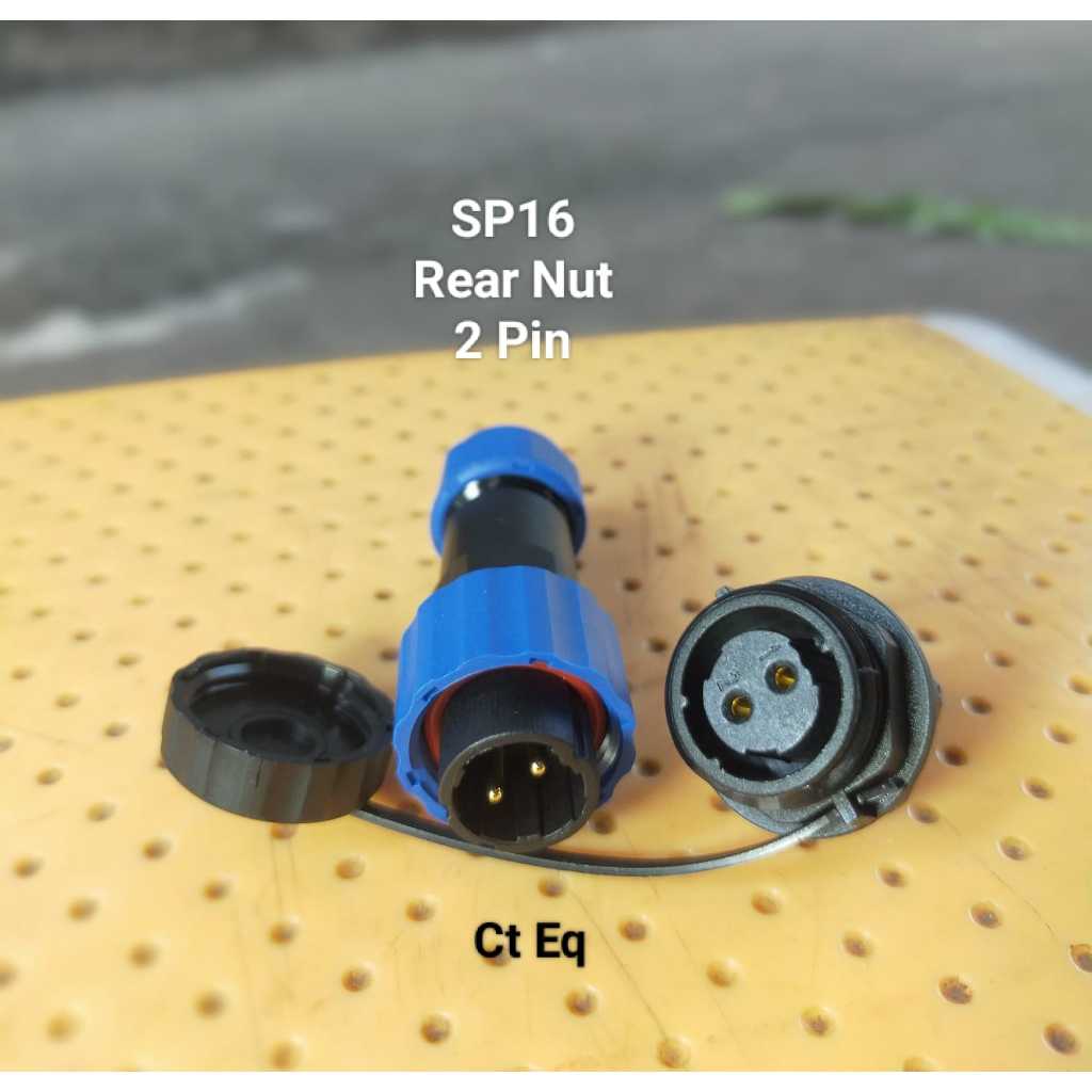 Jual SP16 Rear Nut 2 Pin Plug n Socket IP68 Panel Mount konektor Steker ...