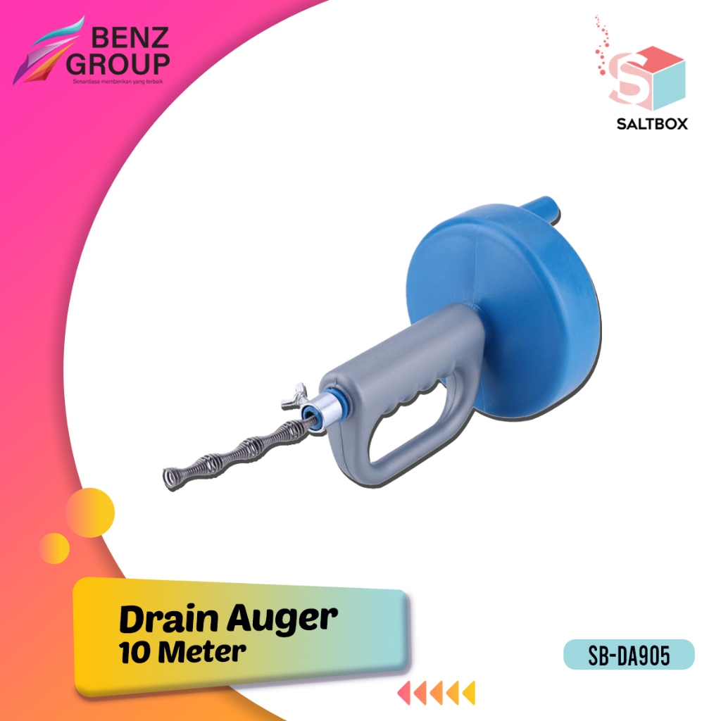 Jual Saltbox Drain Auger 10 Meter Alat Pembersih Saluran Pipa Wastafel ...