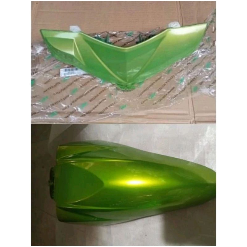 Jual Paket Batok Dan Spakbor Depan Yamaha Mio Soul Karbu Hijau Ijo ...