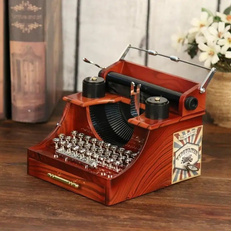 Jual Kotak Musik Antik Model Mesin Tik - Typewriter Music Box Hadiah ...