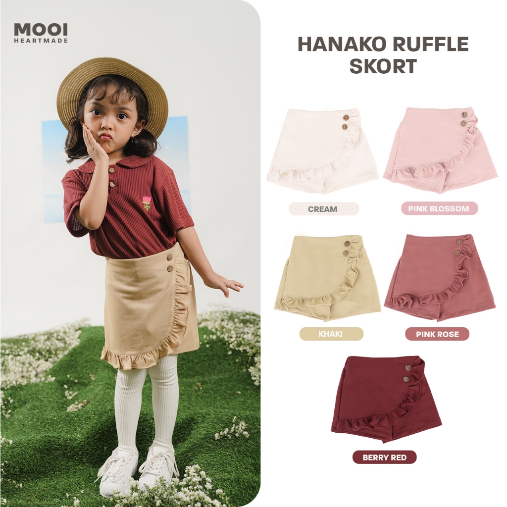 Jual Mooi Rok Celana Anak Perempuan Hanako Ruffle Skort | Shopee Indonesia