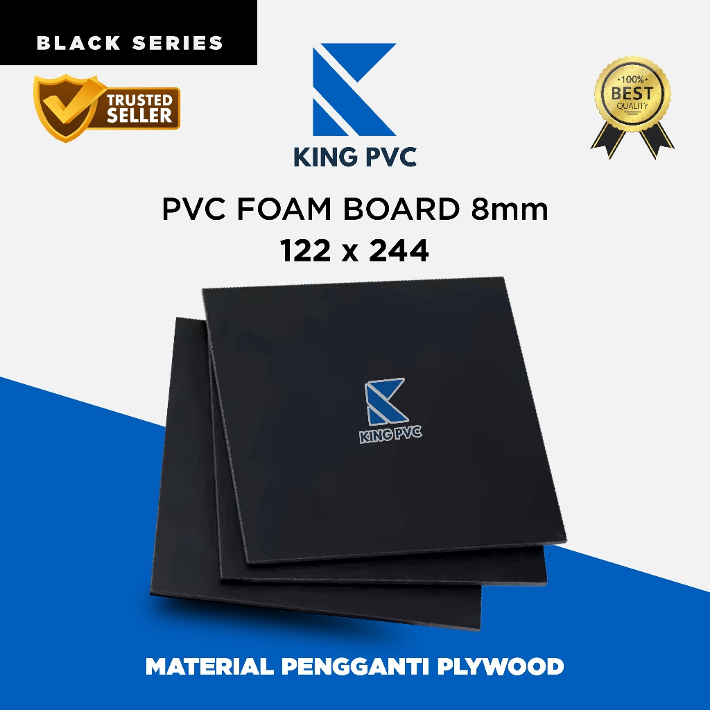 Jual PVC Board Lembaran 8mm Hitam Ukuran 122x244cm | PVC Foam Board ...