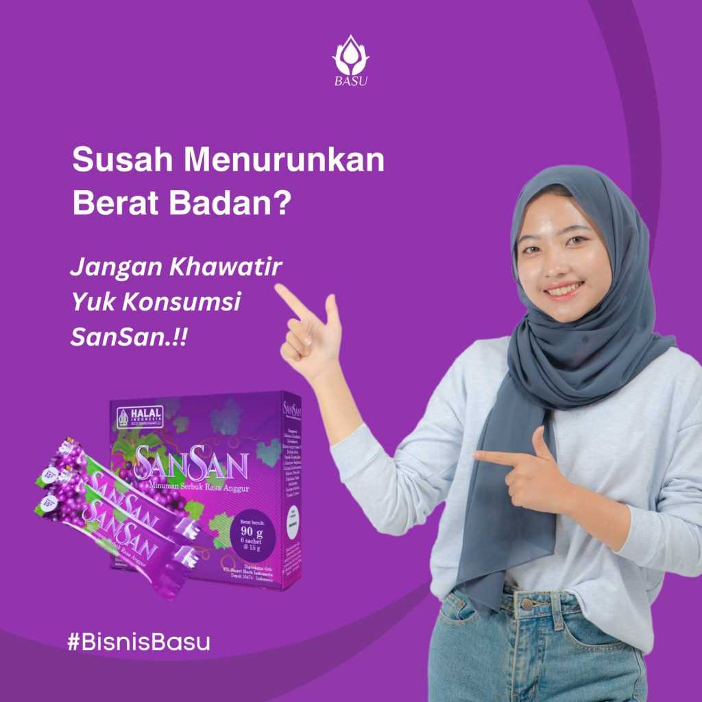 Jual Sansan Fiber Drink Basu Minuman Pelangsing Diet & Detox 100% ...