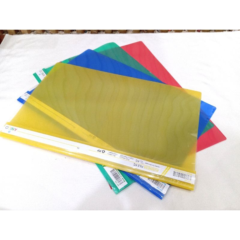 Jual MAP PLASTIK/MAP BISNIS FILE ANICO HIJAU, BIRU, KUNING, MERAH ...