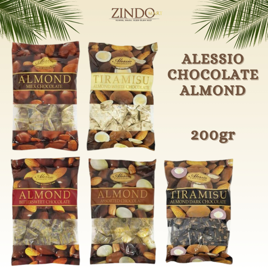 Jual ALESSIO CHOCOLATE ALMOND 250GR ALL VARIANT / COKLAT ALMOND ...