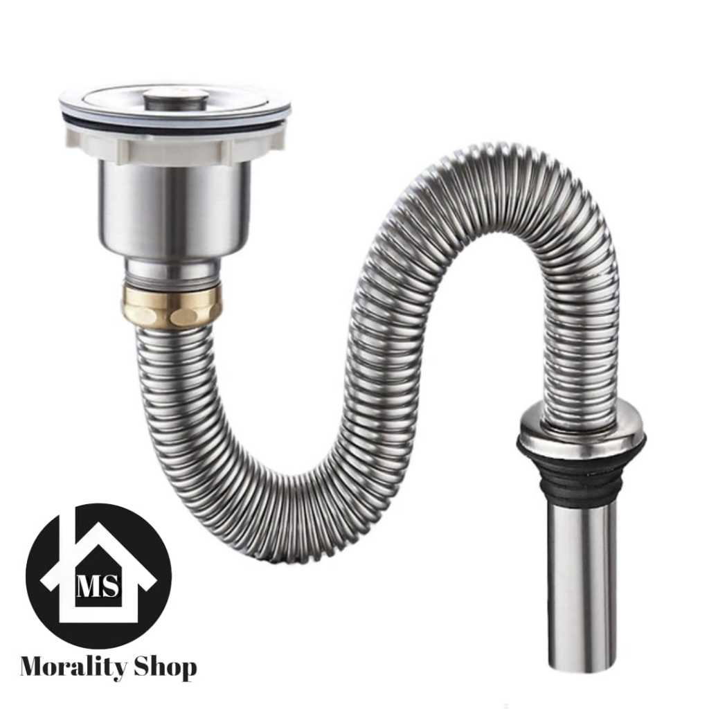 Jual selang afur wastafel stainless anti tikus bak cuci piring 80cm 1 1 ...