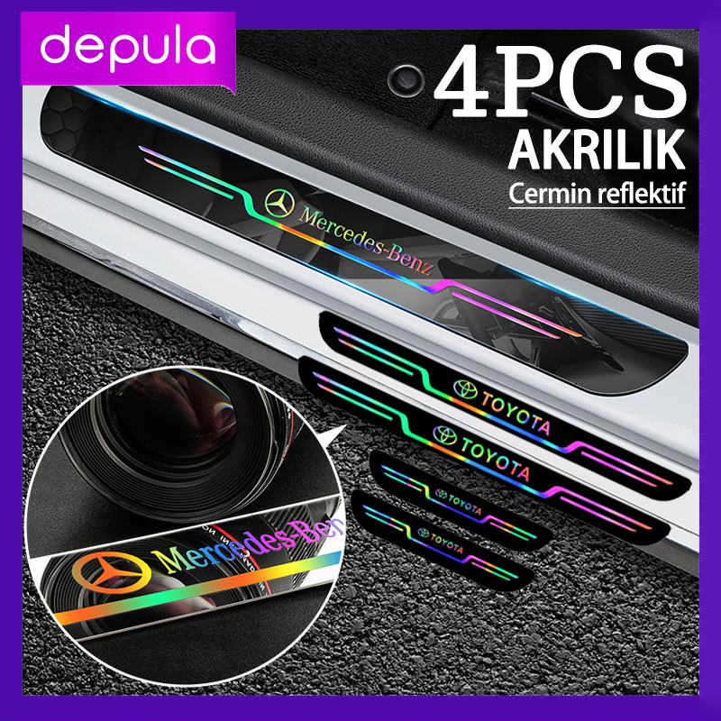 Jual 4Pcs Akrilik Sticker Pelindung Sill Plate Mobil Akrilik Bahan ...
