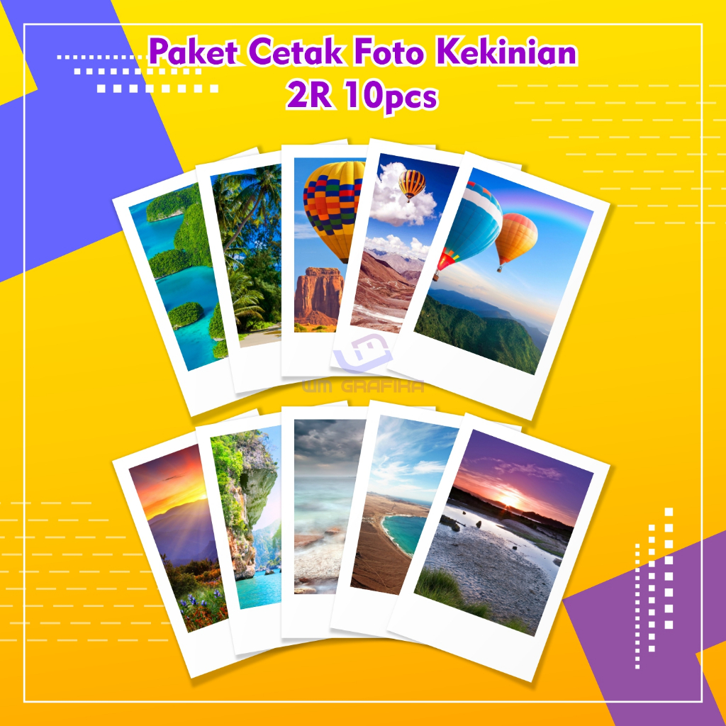 Jual Cetak Foto Kekinian 2R Paket 10pcs Glossy Photo Paper Custom ...