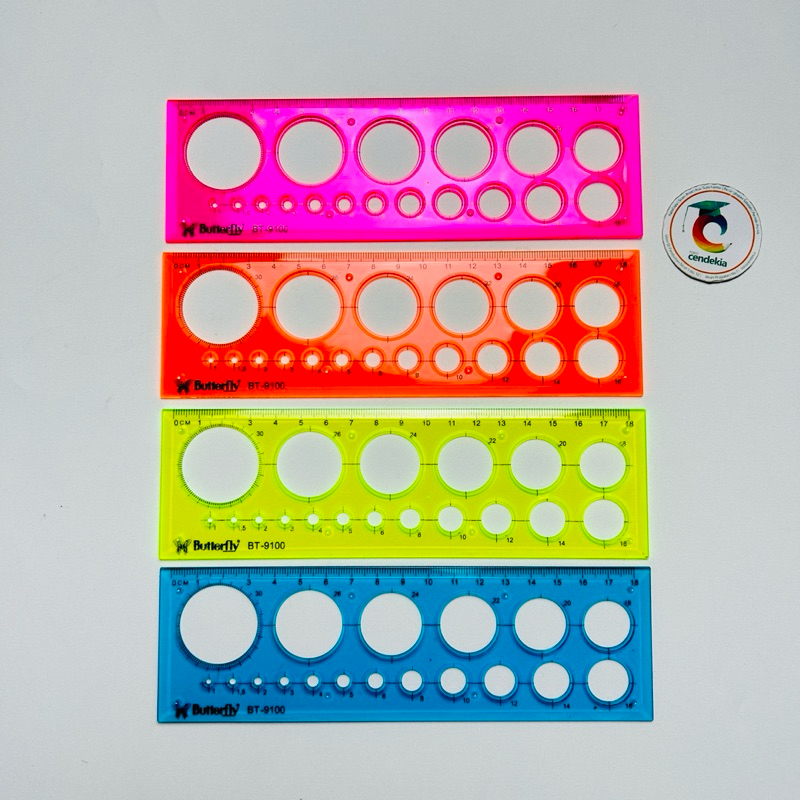 Jual Penggaris Mal Sablon Lingkaran BUTTERFLY BT-9100 | Shopee Indonesia