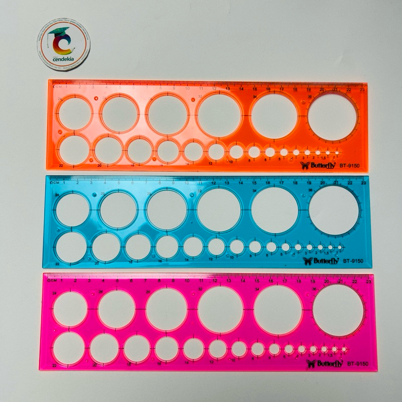 Jual Penggaris Mal Sablon Lingkaran BUTTERFLY BT-9150 | Shopee Indonesia