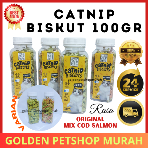 Jual GOLDEN PM BISKUIT MAGIC CATNIP UNTUK KUCING 100GR Snack Kucing ...