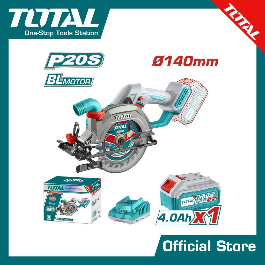Jual TOTAL Lithium-Ion circular saw TSLI14021 | Shopee Indonesia