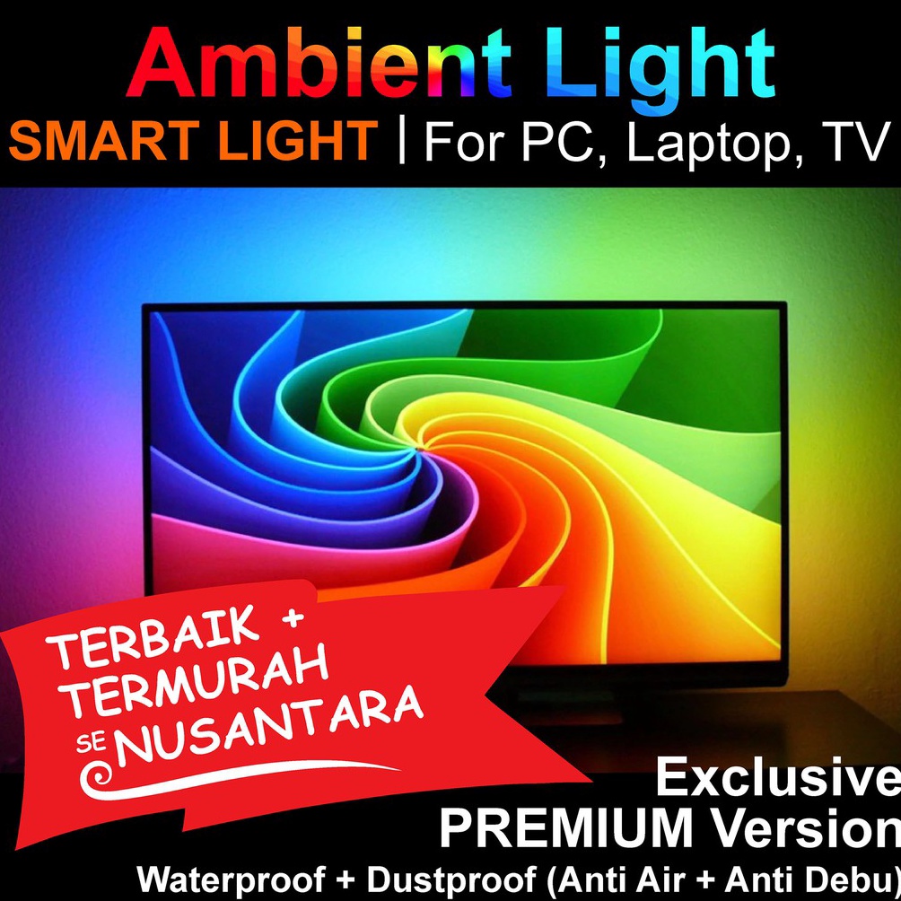 Jual 60 inch Ambient Light RGB ARGB Auto Sync for Monitor PC Komputer ...