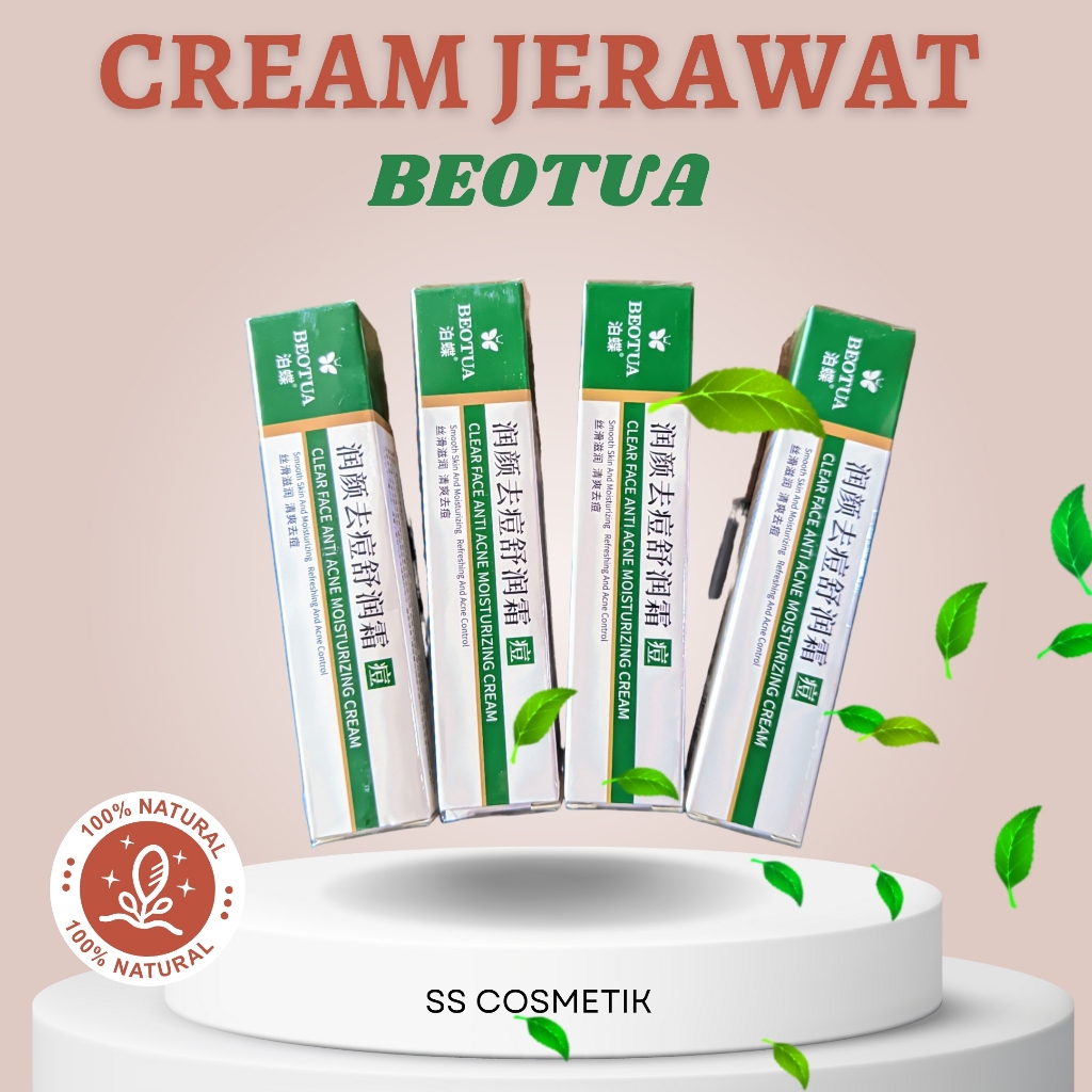 Jual Beotua cream hijau salep penghilang jerawat dan bekas jerawat ...