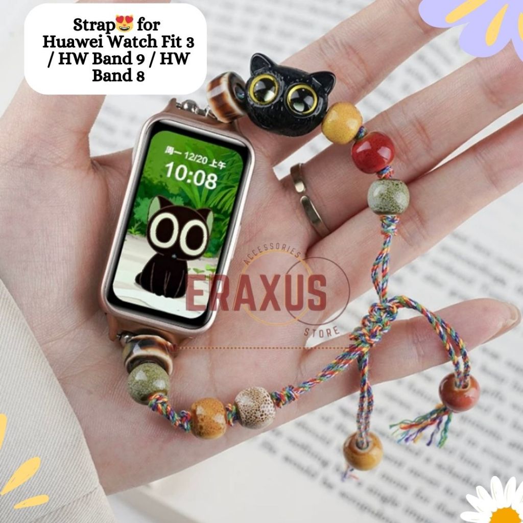 Jual Eraxus Cat Strap for Huawei Band 8 Band 7 Huawei Band 9 / Huawei Watch Fit 3 Gelang kucing ...