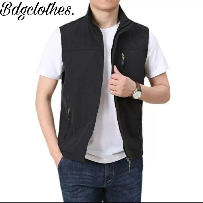 Jual Rompi Vest Motor Pria Casual Taslan Tebal Polos Best Original ...