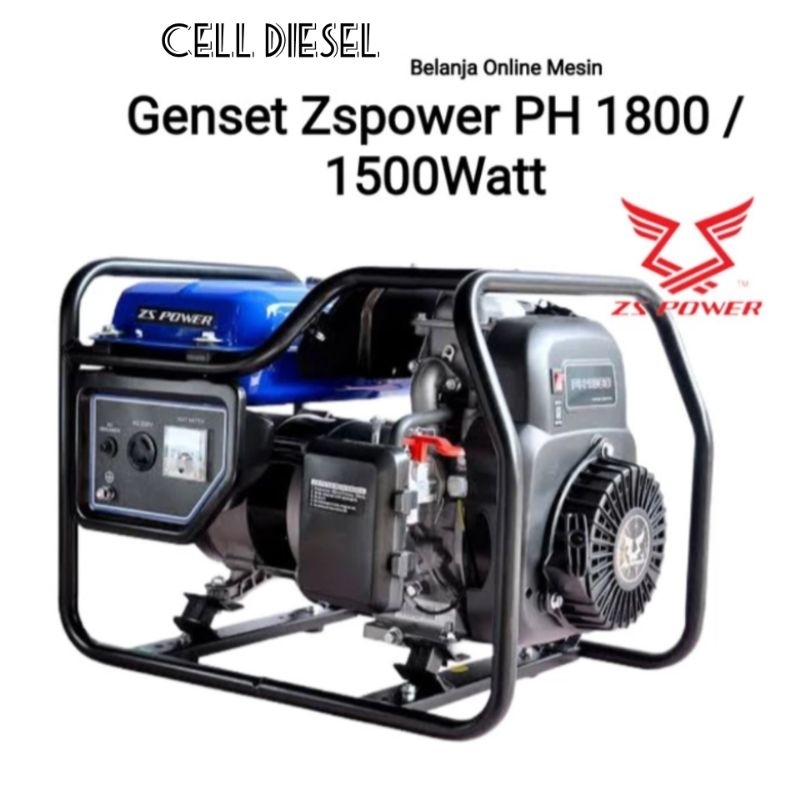 Jual ZS POWER Mesin Genset Listrik PH 1800 - 1500 Watt | Shopee Indonesia