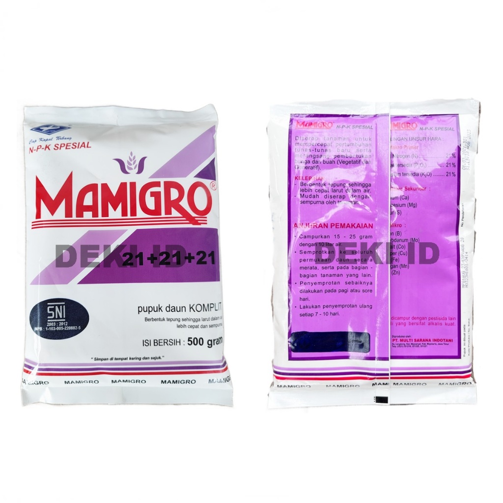 Jual Mamigro Ungu 500 gr Pupuk NPK 21-21-21 Nutrisi Pertumbuhan Tanaman ...