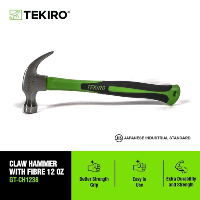 Jual Tekiro Palu Kambing Magnet 12oz Claw Hammer Gagang Karet Tekiro ...