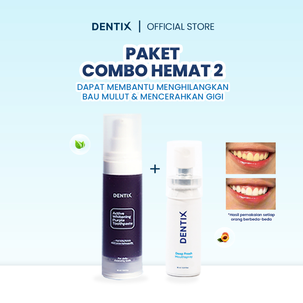 Jual DENTIX Fresh & White Set - Mouthspray Deep Fresh 10ml + Active ...