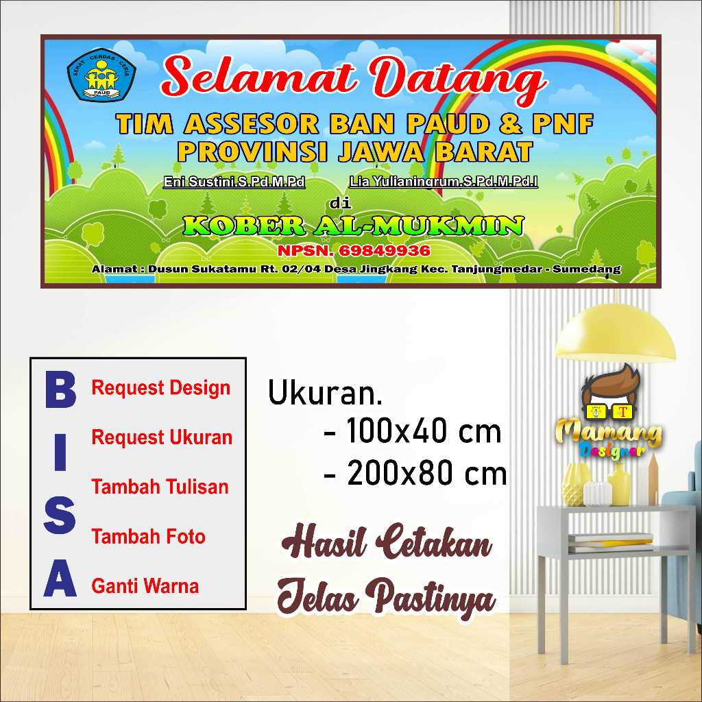 Jual Cetak Spanduk Banner MMT Untuk Acara Di Sekolah PAUD, SD, SMP, SMA ...