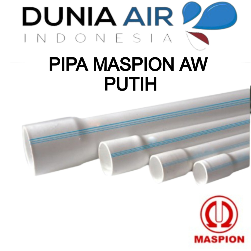 Jual Pipa PVC Maspion 1" aw putih standart ledeng Pralon Paralon lente ...