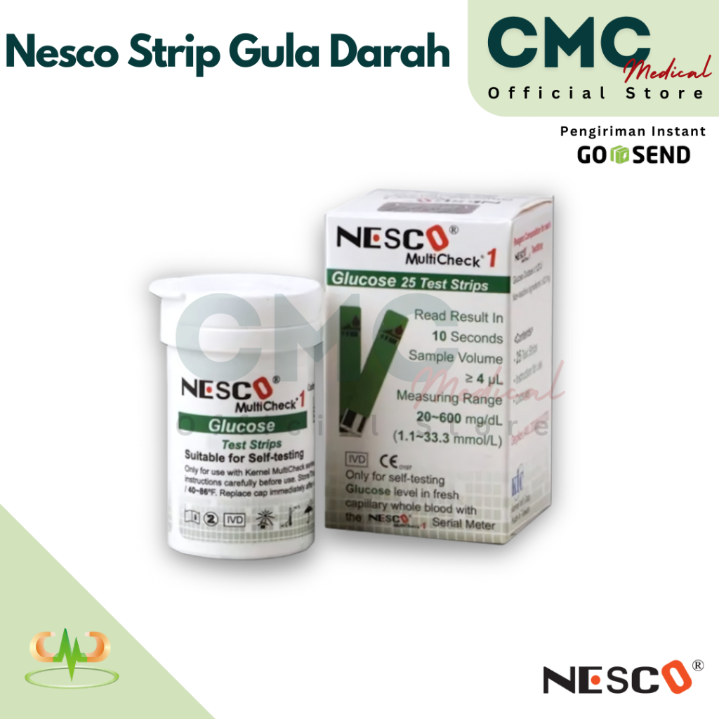 Jual NESCO STRIP GULA DARAH / STRIP GLUCOSE 25 STRIP | Shopee Indonesia