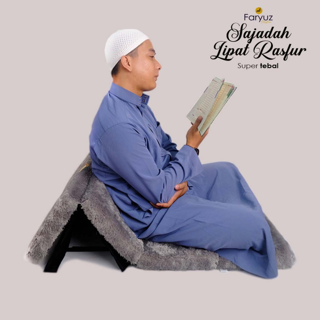 Jual Faryuz - Sajadah Lipat / Sandar Sejadah Tebal 5cm Bahan Bulu ...