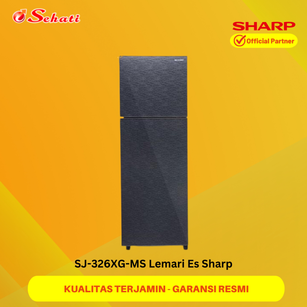 Jual SHARP SJ-326XG-MS Lemari Es Sharp 2 Pintu [256L] Shine glass door series Matrix Silver ...