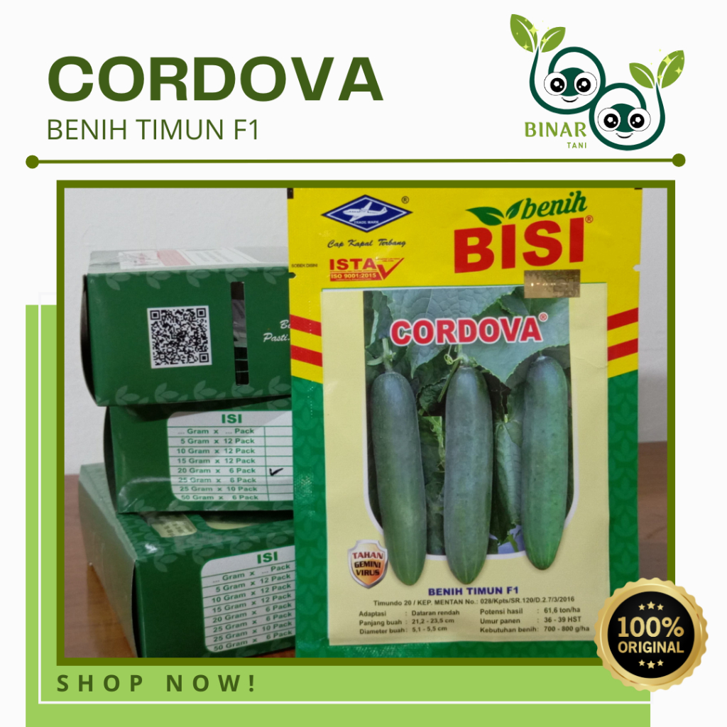 Jual TIMUN CORDOVA Kemasan 10 gr & 20 gr - Benih Timun F1 Cap Kapal ...