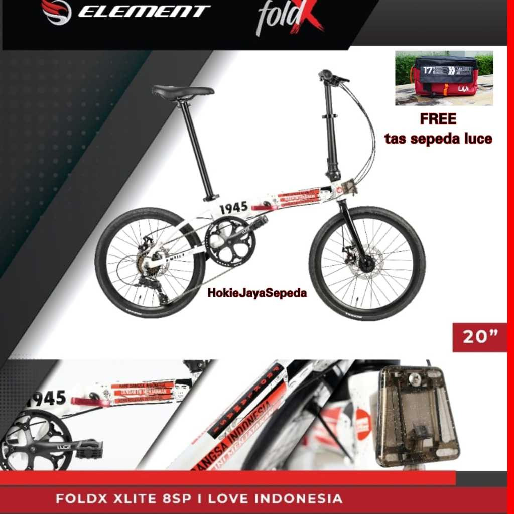 Jual [NEW] Sepeda Element Foldx kemerdekaan Alloy - 8 speed - Disc ...