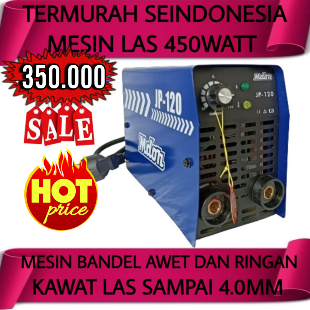 Jual MESIN LAS MDON JP 120 JP120 450 watt Inverter Trafo Las Listrik ...