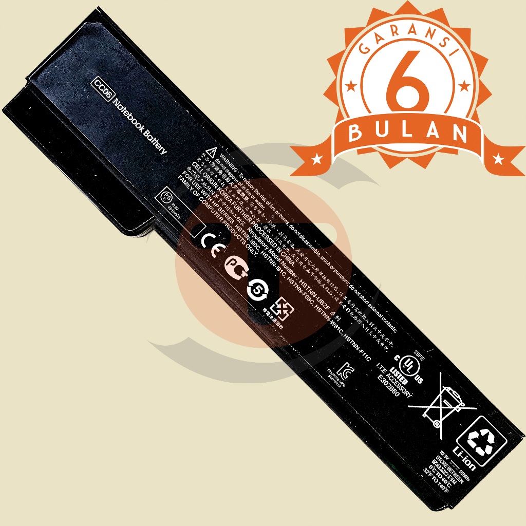 Jual Baterai Untuk HP EliteBook 8460p 8460w 8470p CC06 6 CELL Black ...
